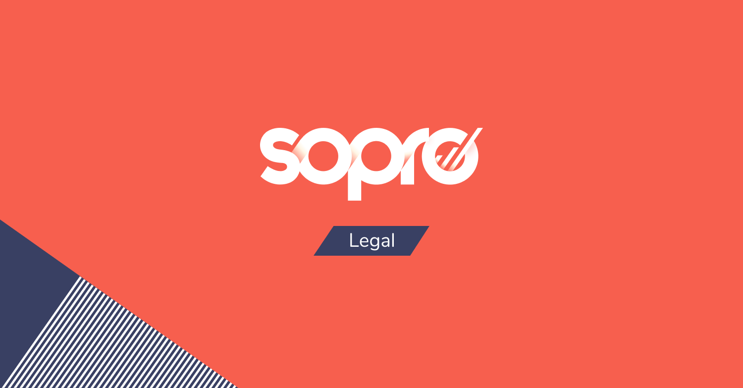 Legal | Here's the fine print | Sopro